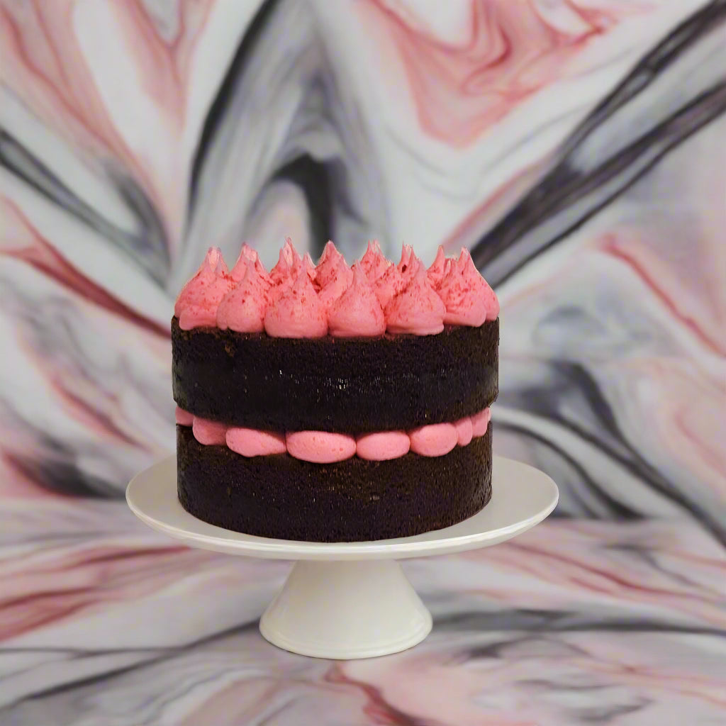 Raspberry Chocolate Delight Cake Petal Cupcakes